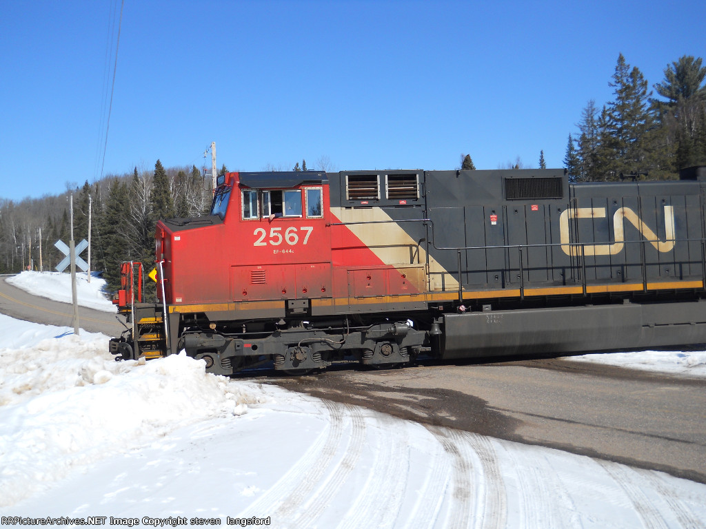 CN Engine # 2567 Crossing Brown Rd